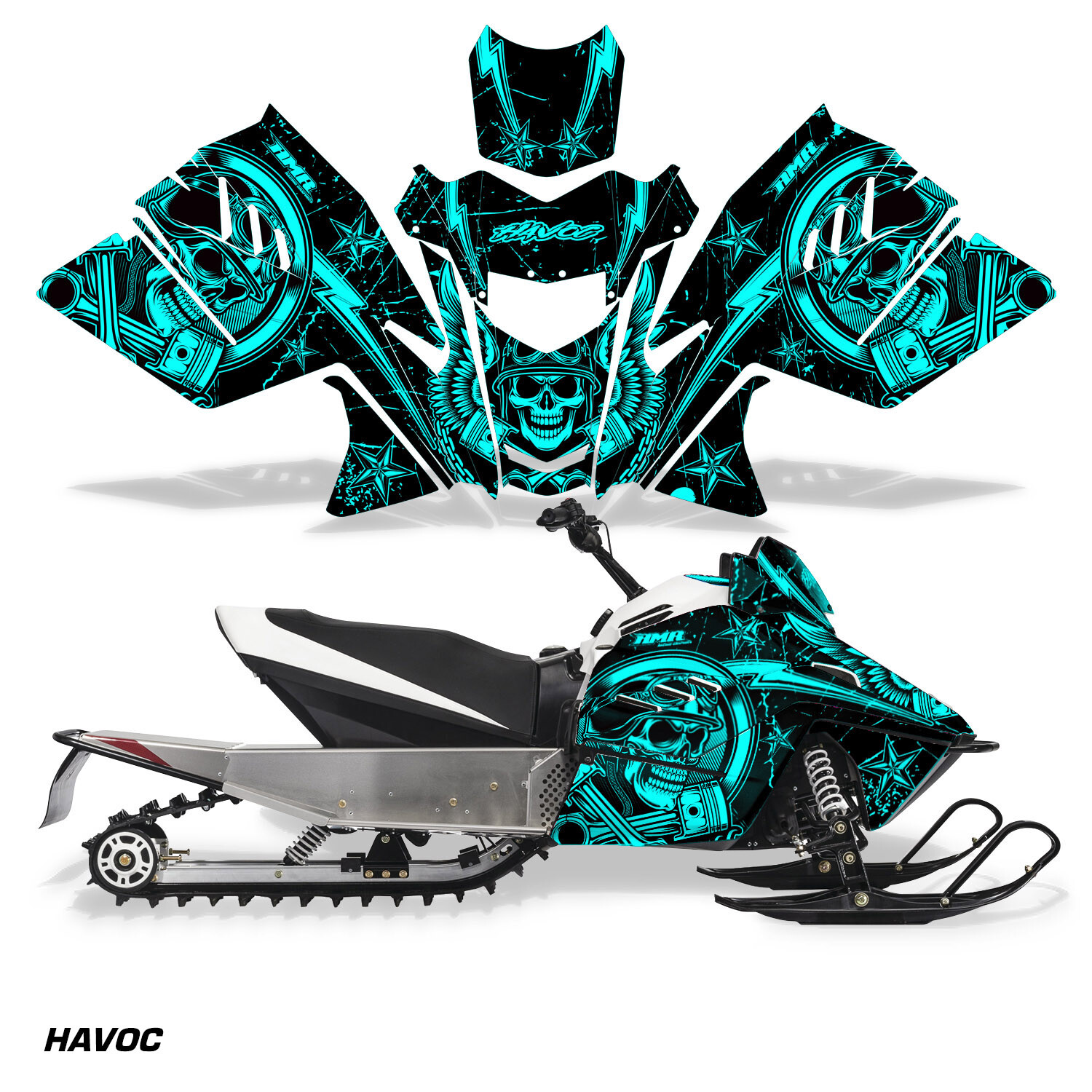 Snowmobile Graphics kit Sled Decal for Arctic Cat ZR200 2018-Up Havoc ...