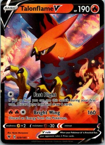 Pokemon Card Talonflame V 029/185 Holo Foil Vivid Voltage NM | eBay