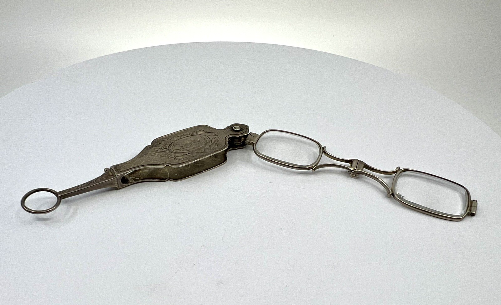 Antique Victorian Sterling Silver Lorgnette Folding O… - Gem