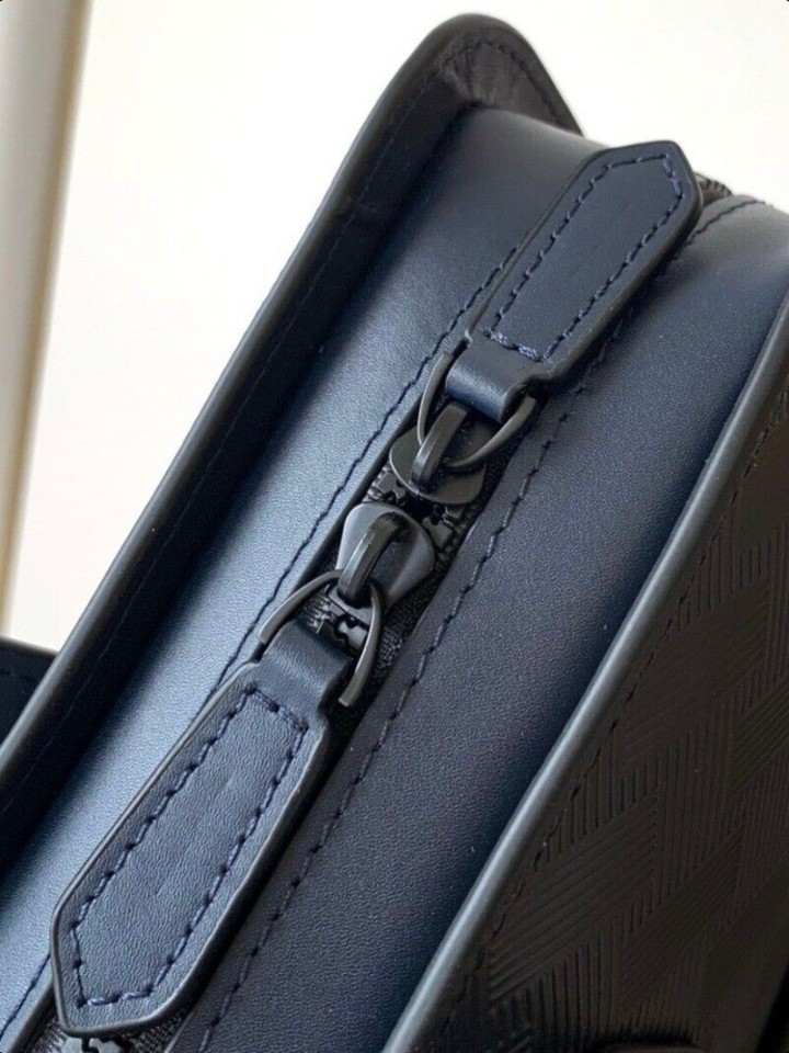 MB Exquisite Men Dark Blue Leather Handbag Briefcase Top Quality ...