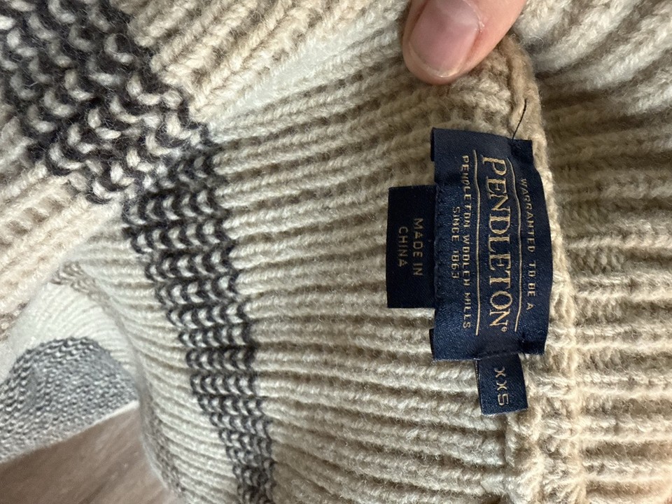 Pendleton Westerly Big Lebowski Cowichan Zip Wool Sweater Cardigan Sz ...