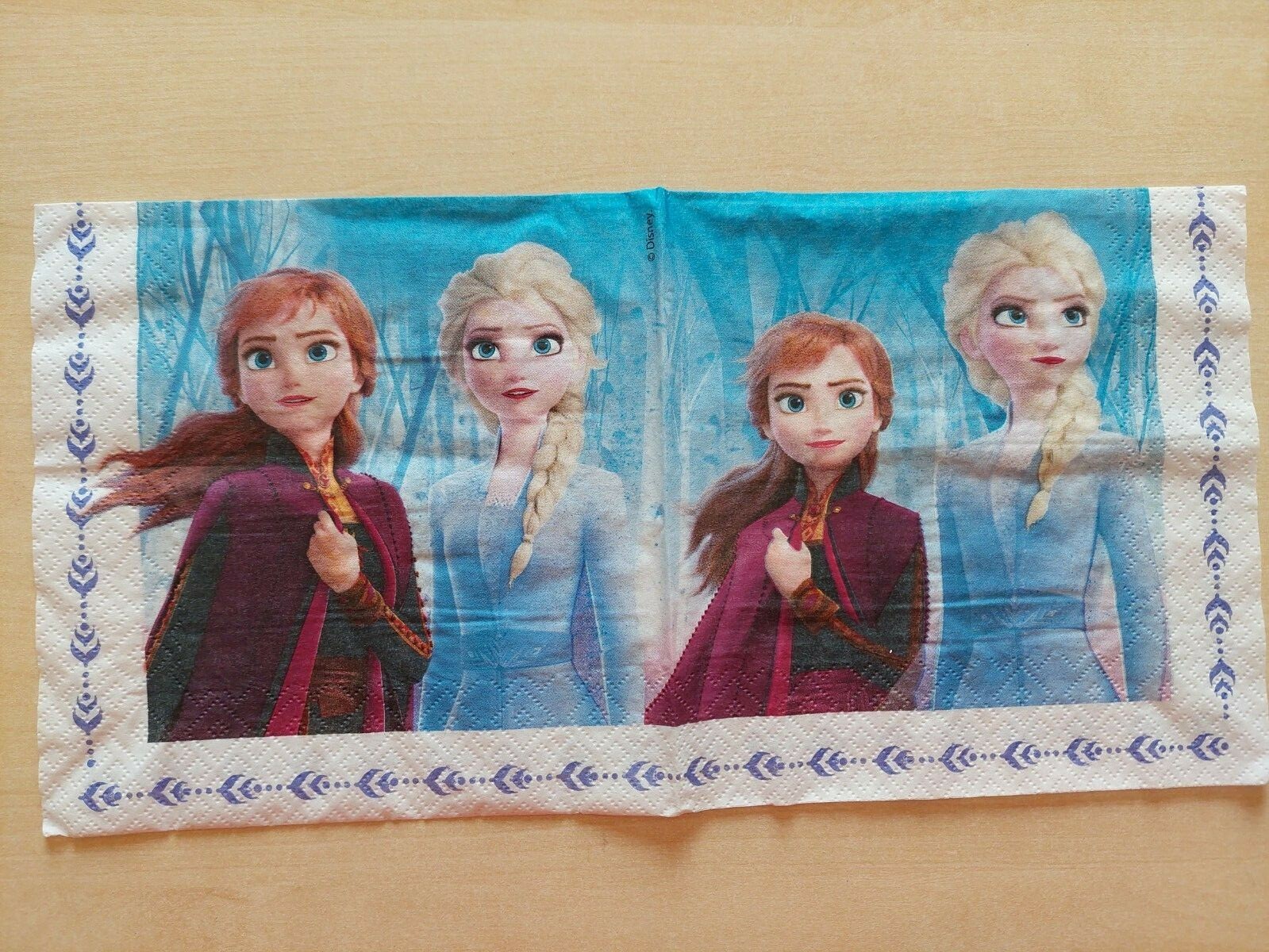 2 Servietten Serviette Disney Frozen Anna Elsa Olaf Eiskönigin ...