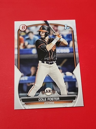 2023 Bowman Draft Paper Base BD-128 Cole Foster - San Francisco Giants ...