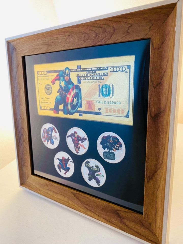 Marvel Avengers Gold Plated And Silver Coin Set Captain America ...