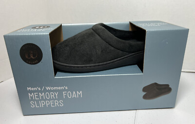 Wayland Square Slippers Womens 7-8 Mens 6-7Unisex Black Memory Foam ...