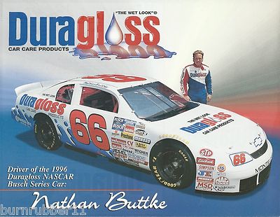 1996 NATHAN BUTTKE "DURAGLOSS CAR CARE" #66 NASCAR BUSCH SERIES ...