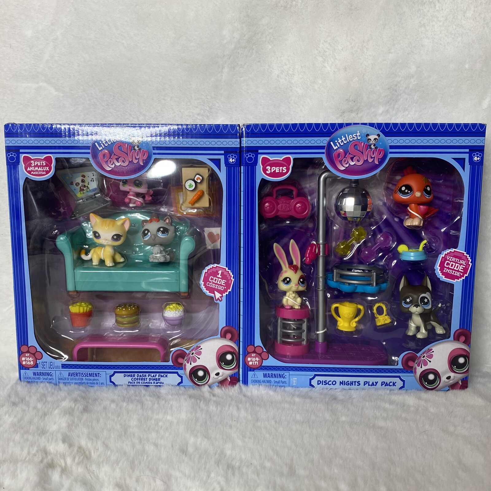 Littlest Pet Shop Series 3 LPS G7 Disco Nights & Diner Dash Great Dane ...