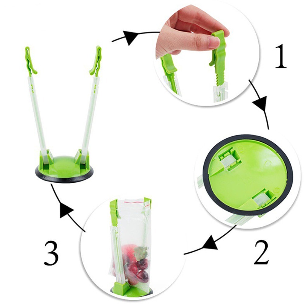 Gadget Sealed Anti-slip Bag Bracket Baggy Rack Bag Clip Storage Bag ...