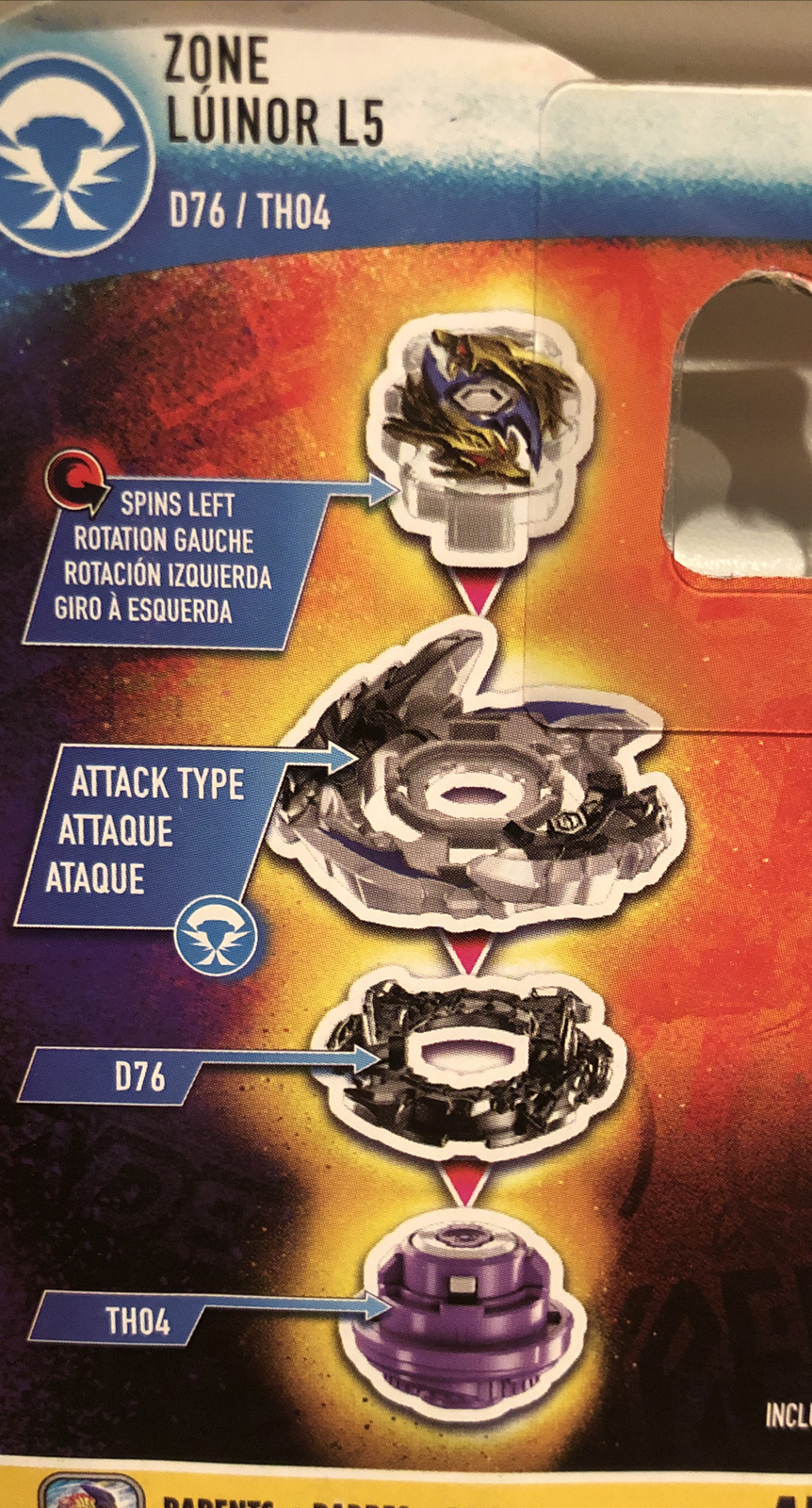 Beyblade Burst Rise Hypersphere Zone Luinor L5 Aka Zwei Longinus Left ...