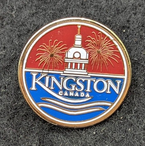 Kingston Ontario Lapel Pin Canada Travel Souvenir Round City Hall ...