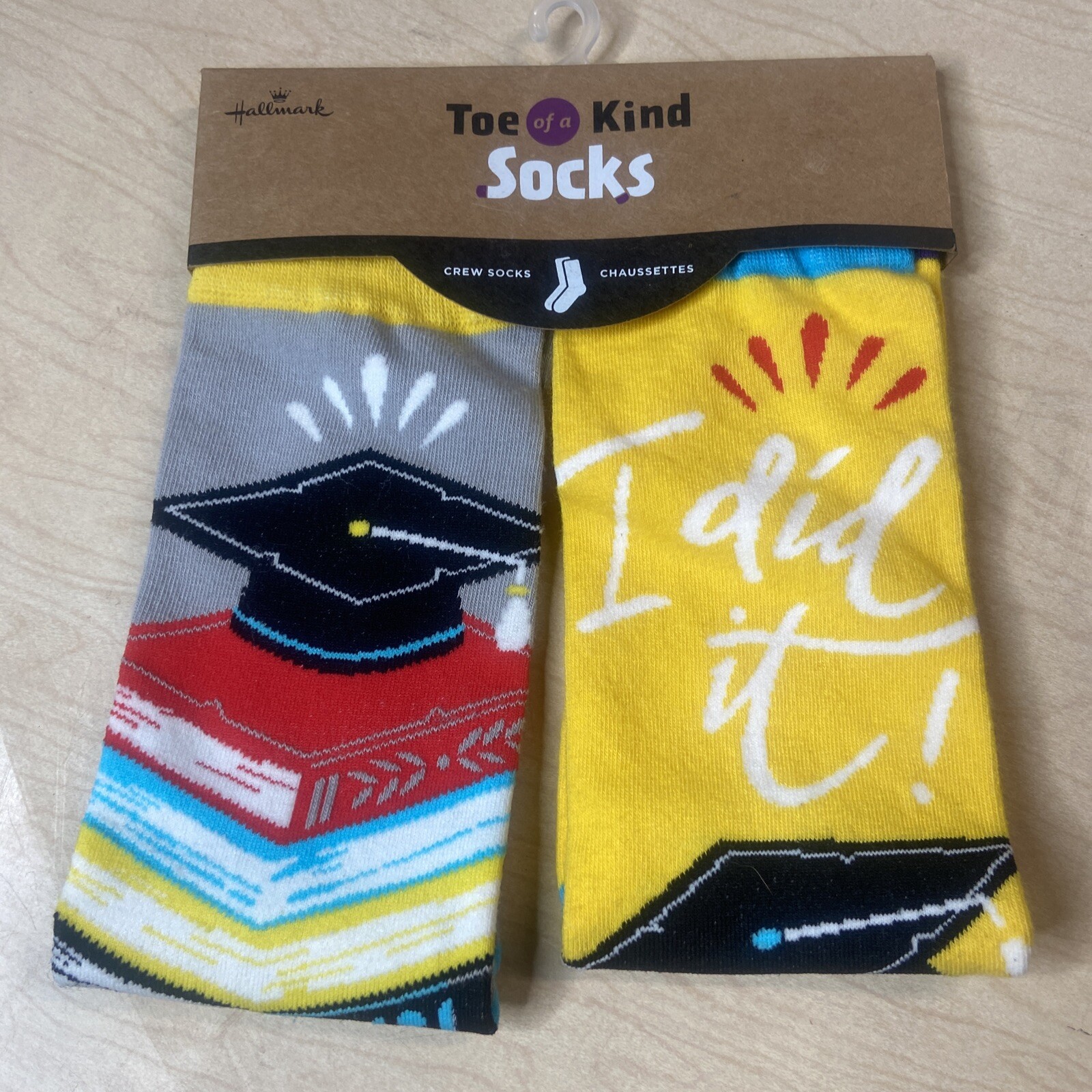 Toe of a Kind Graduation Socks Hallmark OSFM | eBay