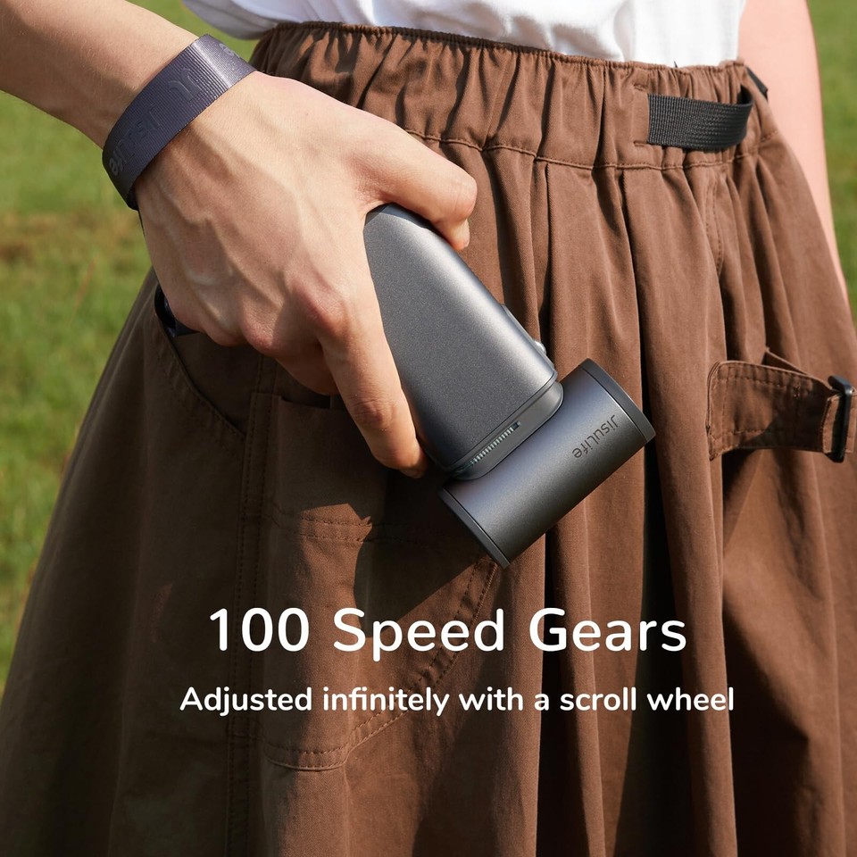 JISULIFE Super Jet Fan, 8800mAh Portable Handheld Fan, 100000 RPM ...