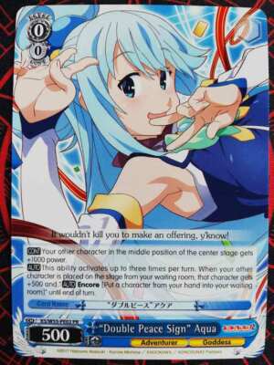 Weiss Schwarz: "Double Peace Sign" Aqua KS/W55-PE02 PR EN | eBay