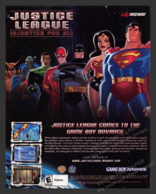 Justice League : Injustice for All 2000s Video Game Print Advertisement ...