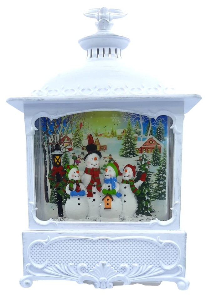 Gerson Lighted 10.6 Inch Christmas Snowman Family Water Lantern | eBay