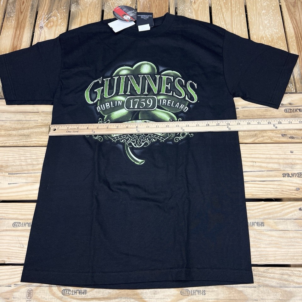 Vintage Y2K New Old Deadstock Guinness Always Lucky Black Graphic T ...