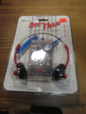 GPX A2870 AM/FM Personal Stereo Radio Receiver SEE-THRU W/Headphones 80 ...