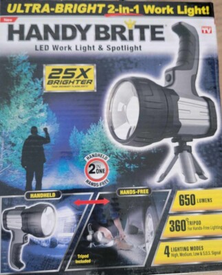 NEW Handy Brite 2in1 Handheld+Hands-Free LED Work Light & Spotlight ...