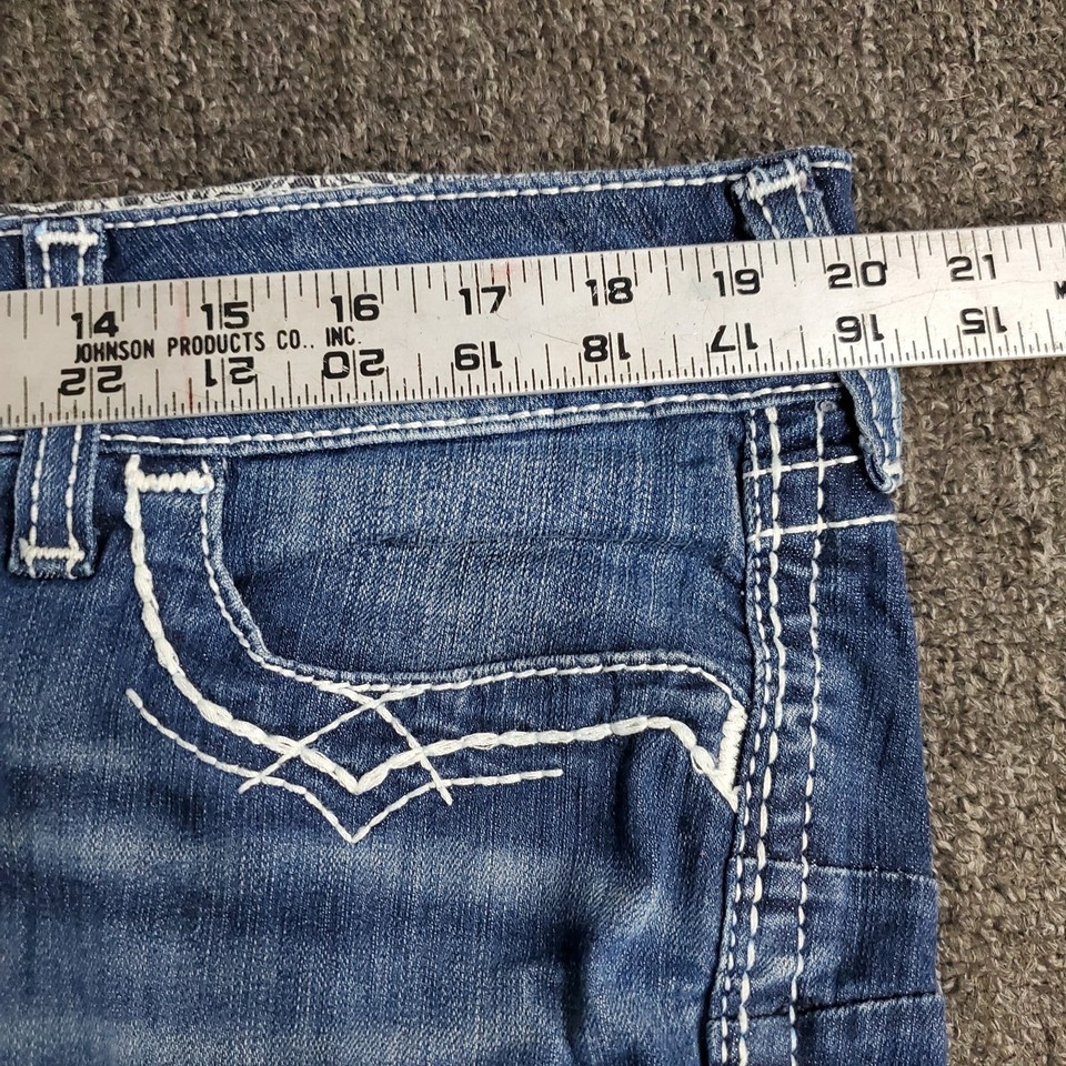 Ariat Jeans Womens 16WR Blue Marine R.E.A.L. Mid Rise Stretch Entwined ...