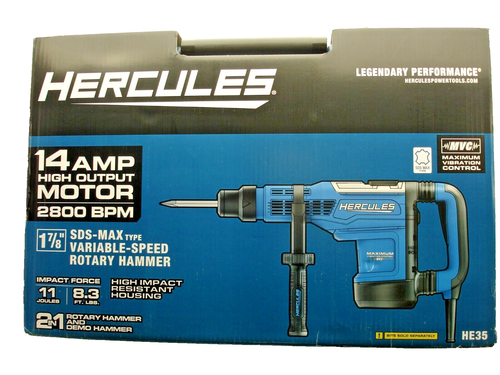 Hercules HE35 14 Amp 1-7/8" SDS Max Variable Speed Rotary Demo Hammer Brand New 792363568456 | eBay