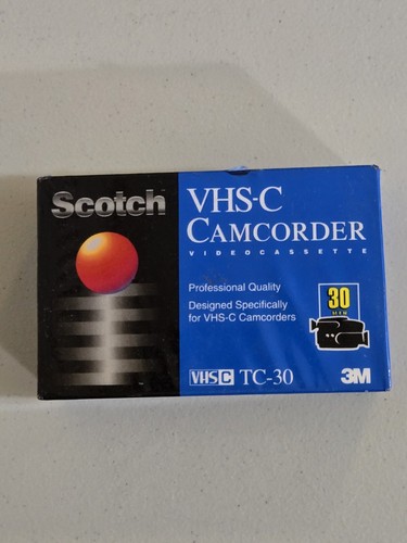 3M SCOTCH VHS-C TC-30 Camcorder Video Cassette 30min New & Sealed | eBay