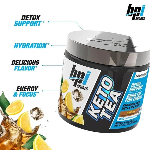 BPI Sports KETO TEA ICED TEA 25 servings Detox Support Burn Fat for ...