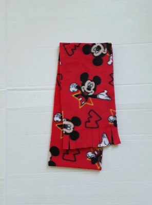 MICKEY MOUSE FLEECE SCARF-HANDMADE 6"W x 60L" | eBay