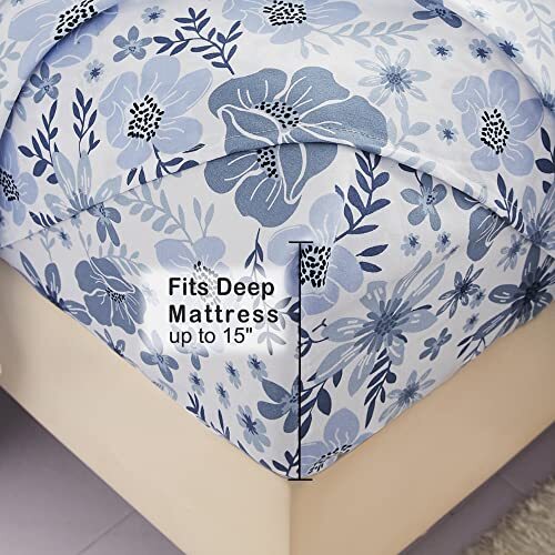 Floral Queen Sheets, Soft Breathable Microfiber Vintage Printed Bed ...