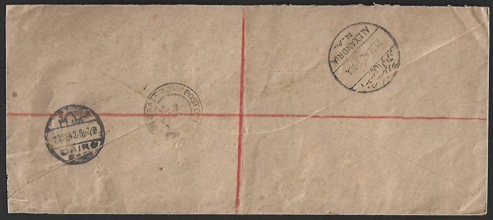 Libya WW2 1942 Field Post Office 552 registered OHMS cover to Egypt | eBay