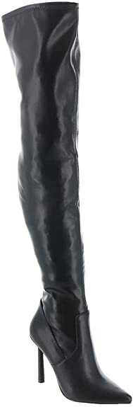 Steve Madden Vivee Black Paris Pointed Toe Stiletto Heel Over The Knee ...