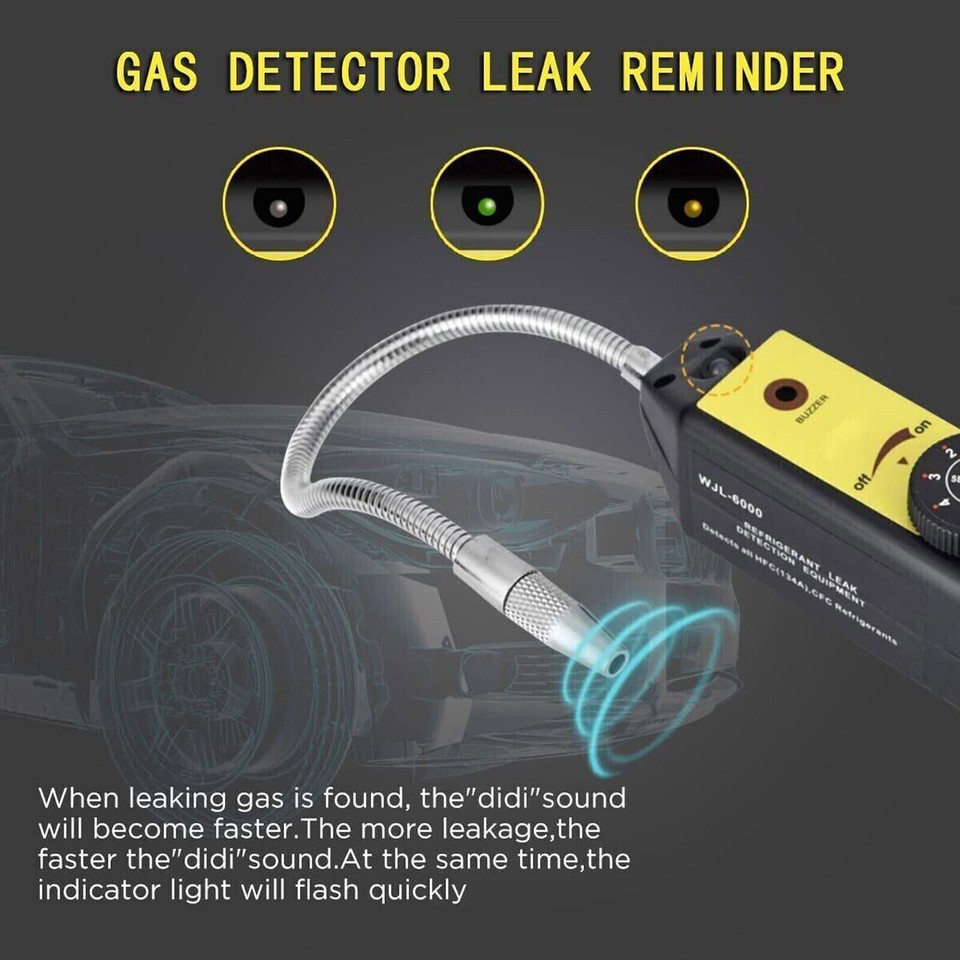 AC Sniffer Halogen Freon Gas Refrigerant Leak Detector for Car Air ...