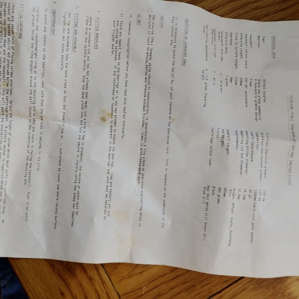 Dunlop Systemdek II with Linn Arm plus the original Mission arm and ...