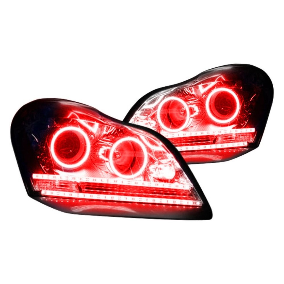 LED Halo Headlights Halo Light Surface Add On Custom Lights Red 2370 ...