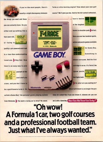 1990s • Nintendo Game Boy print ad • 1992 ADS-31 | eBay