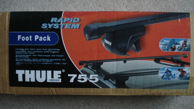 Thule 755 Rapid System Complete Locking Roof Bar Set - for sale online ...