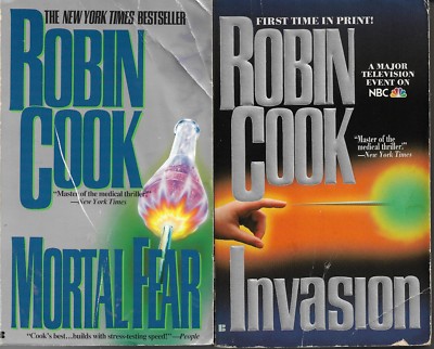 INVASION AND MORTAL FEAR by Robin Cook | eBay