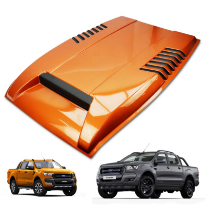 Fits Ford Ranger Wildtrak 2015 18 Scoop Bonnet Hood Cover Orange Matt ...