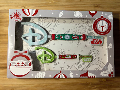 Disney Star Wars Mandalorian Christmas Holiday Key Set BOBA FETT Grogu ...