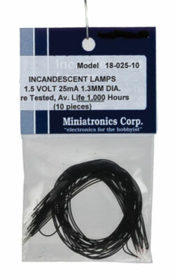 Miniatronics Micro Miniature Lamps 1.5V 25mA 1.2mm Diameter Clear ...
