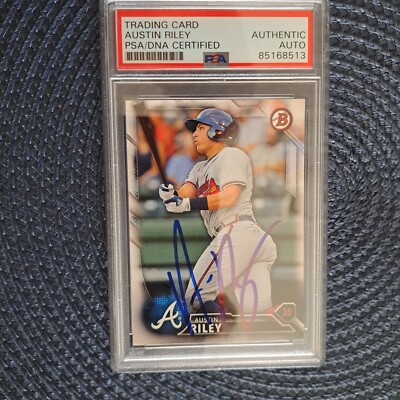 Austin Riley Signed In Person 2016 Bowman Card PSA | eBay