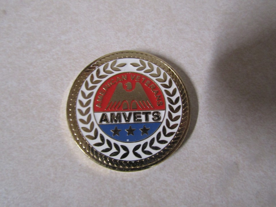 CHALLENGE COIN OLDER AMVETS USS ARIZONA BB39 MEMORIAL REDEDICATION ...