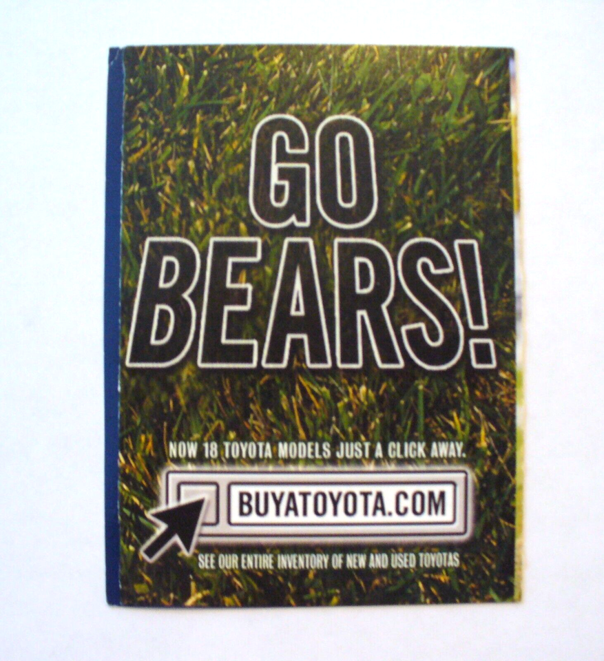 NFL - Chicago Bears "2002" Pocket Schedule (Anthony Thomas) - VINT ...