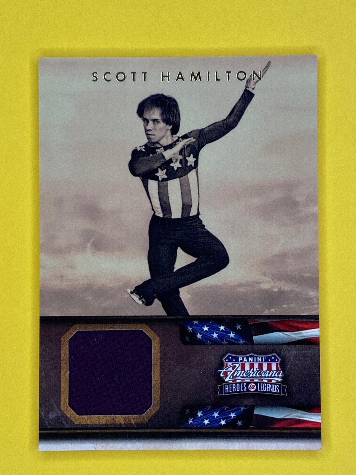 2012 Panini Americana Heroes & Legends #112 Scott Hamilton RELIC #342/ ...