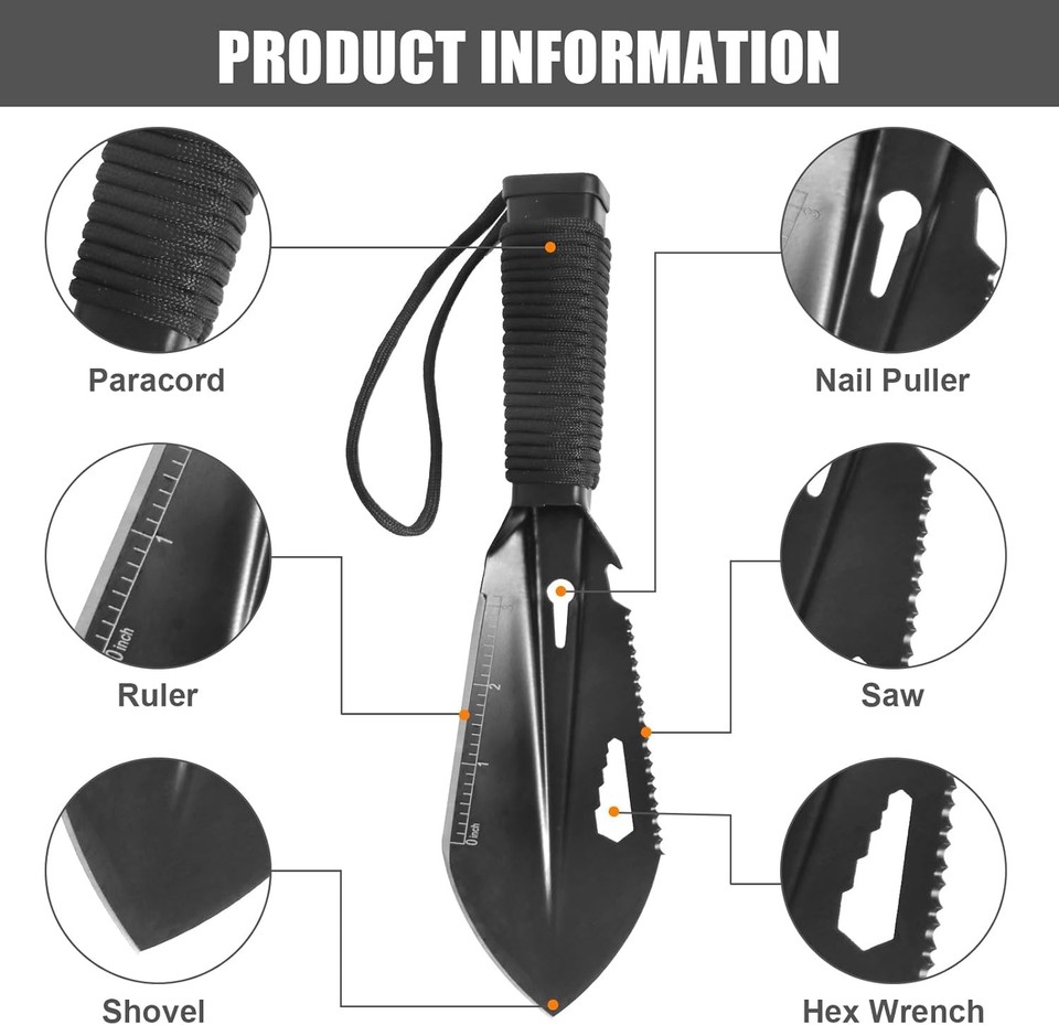 Tactical Mini Hand Shovel Small Camping Shovel Portable Backpacking ...