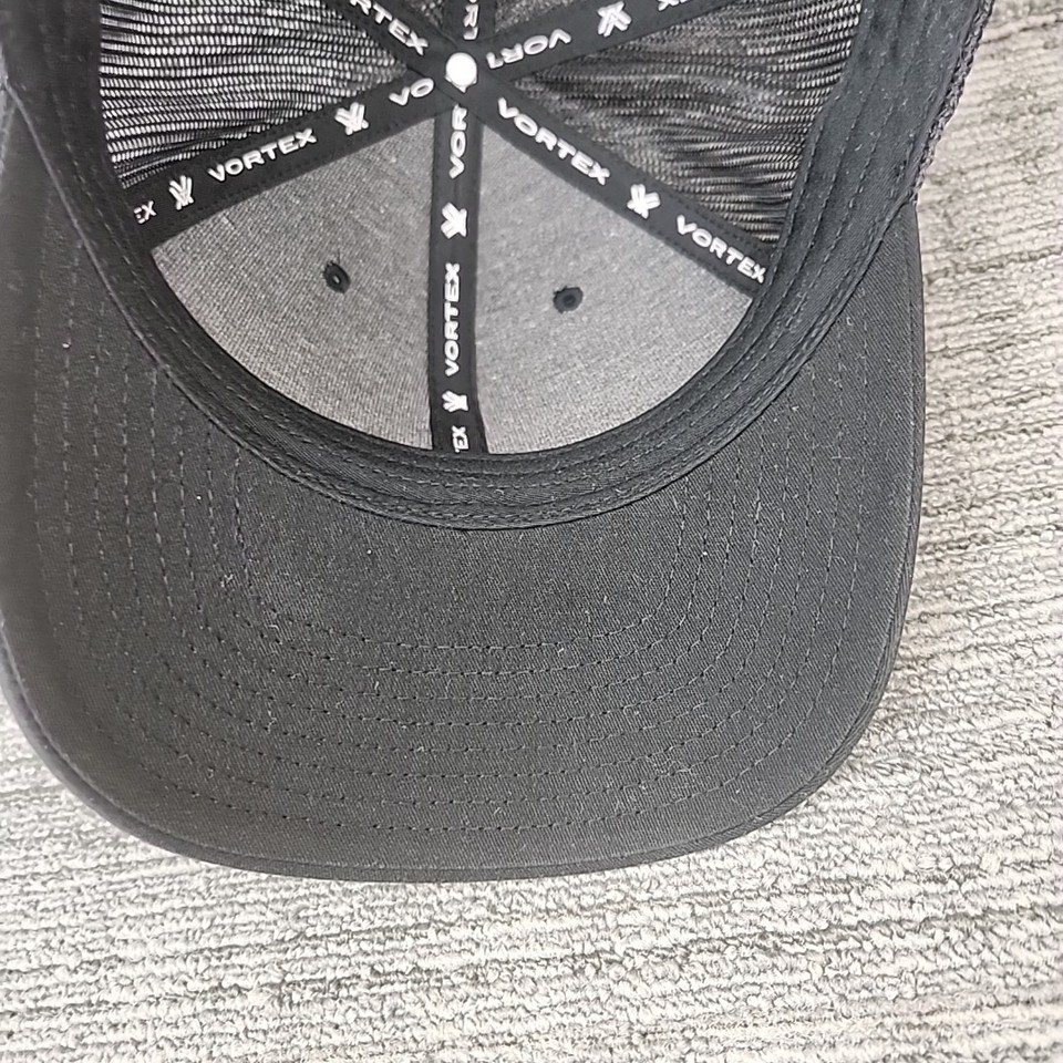 VORTEX Logo Meshes Snap Back Baseball Cap Black Hat One Size Fits Most ...