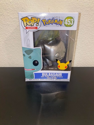 Funko Pop! Pokemon Bulbasaur Metallic Silver #453 25th Anniversary ...