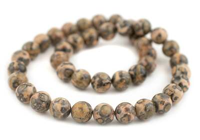 Round Leopard Jasper Beads 10mm Multicolor Gemstone 16 Inch Strand | eBay