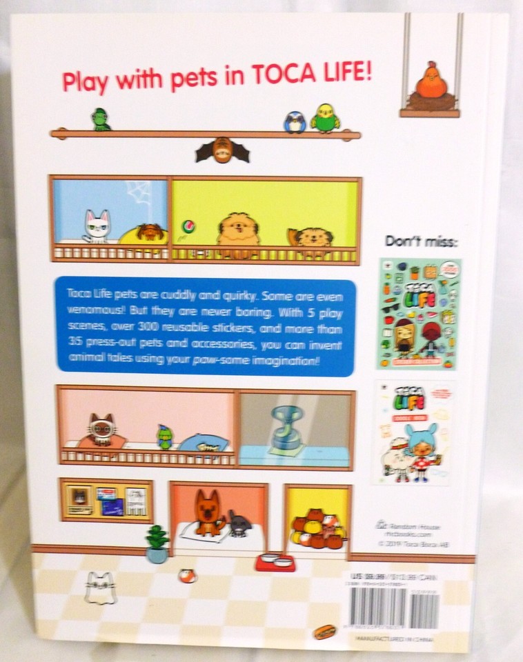 Toca Life Pet Playset (Toca Boca) Play Scenes + Press out Pets 300 ...