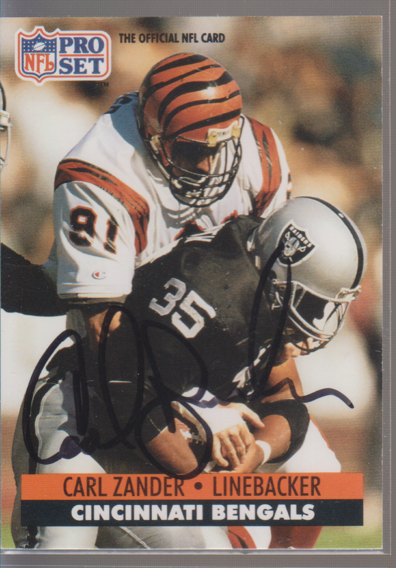 Autographed 1991 Pro Set Carl Zander - Bengals | eBay