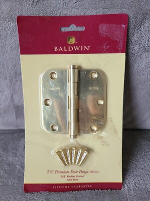 Baldwin Premium Radius Door Hinge Solid Brass,3 1/2"'. 5/8" radius. NEW/SEALED | eBay